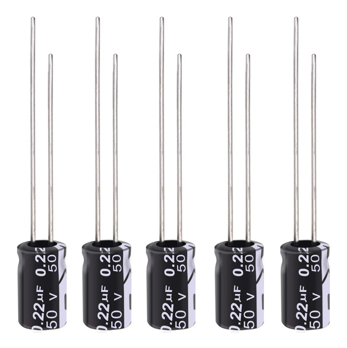 Capacitor 0.22 Uf 0.22uf 50v Electrolitico Radial X 10 Unid - Cyberofice