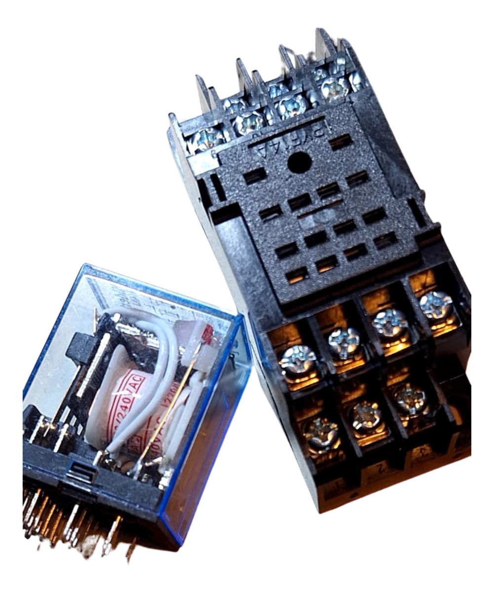 Rele Relay My4nj Hh54 4 Polo 2 Posiciones 220vac 5a C/ Base - Cyberofice